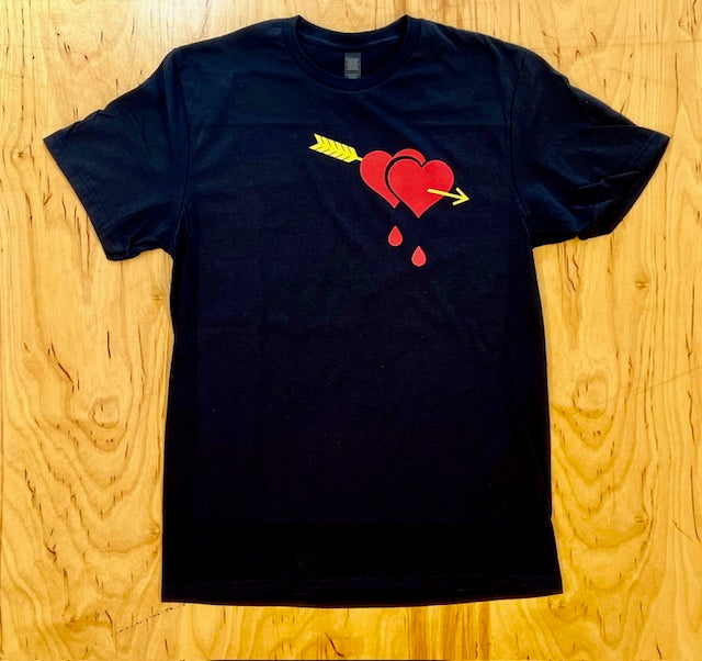 Bleeding Heart Black Tee – Astro Bettie