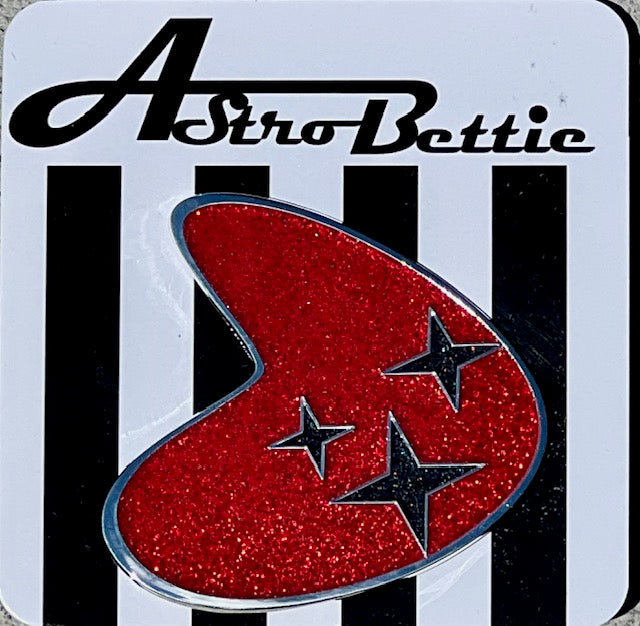 MCM Ruby Red Boomerang Enamel Pin – Astro Bettie