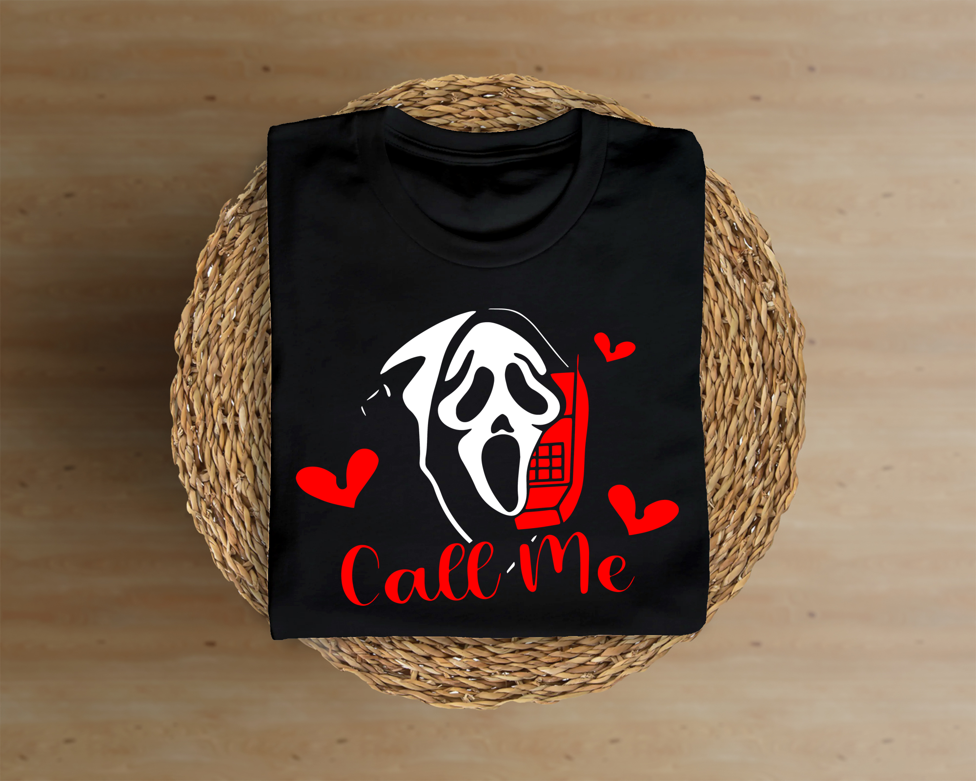 Call Me - Scream - Red/Black Tee – Astro Bettie