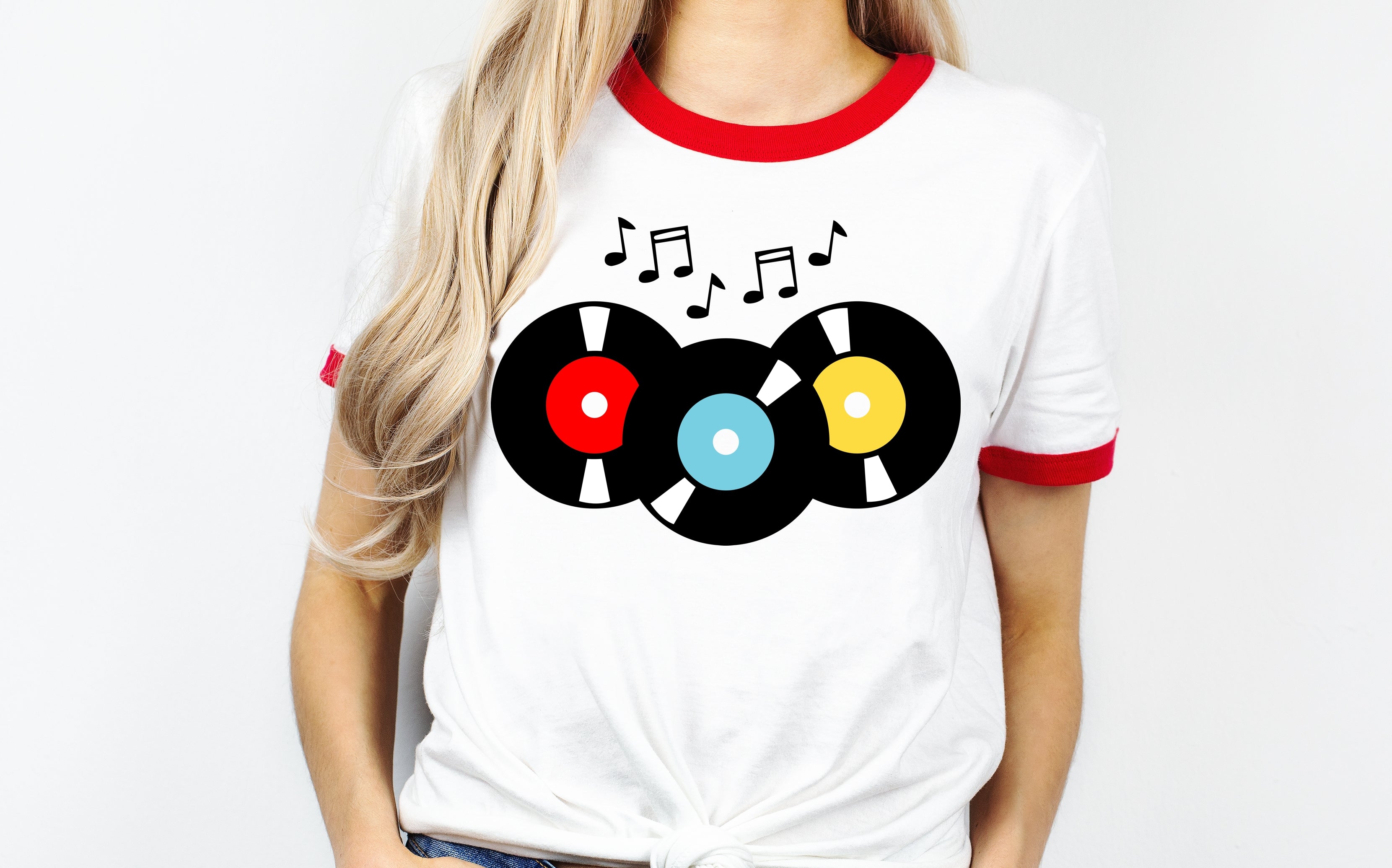 Rockin Record Red and White Ringer T-Shirt – Astro Bettie